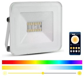 LED Chytrý stmívatelný RGB reflektor LED/20W/230V IP65 bílá