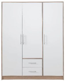 MEBLAR ŠATNÍ SKŘÍŇ SMART SR2 BEZ ZRCADLA 150/190/56 CM BÍLÁ/SONOMA, GRAFIT