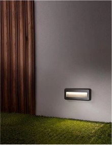 NV 812102 Venkovní nástěnné svítidlo PULSAR tmavě šedý ABS LED 4W 3000K 220-220V 38st. IP54 - NOVA LUCE