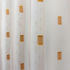 Voálová záclona s olůvkem meruňková kostka metráž Ervi 960-04