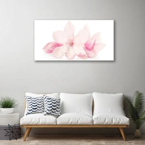 Obraz na skle Květiny Plátky Rostlina Příroda 100x50 cm