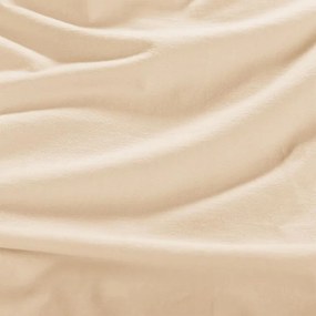 Napínací prostěradlo jersey s elastanem kávové 180 x 200 cm