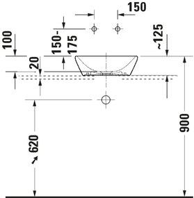 Duravit 2397400070 - Umyvadlo na desku D-NEO 40x40 cm keramika/lesklá bílá