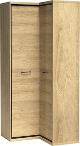 MEDIOLAN | šatní skříň M-14 rohová | 84,7x102 cm | UNI provedení | natural hikora
