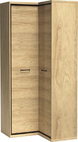 MEDIOLAN | šatní skříň M14 rohová | 84,7x102 cm | UNI provedení | natural hikora