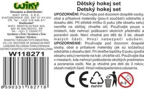 WIKY Sada hokejek s pukem / Dětská sada / 2 hokejky + 2 puky / plast /