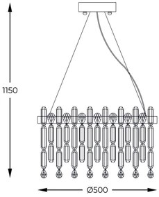 Zuma Line 9867-500 - Lustr na lanku CROWN 6xE14/40W/230V zlatá