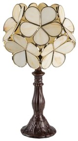 Žlutá stolní lampa Tiffany Bloom – 21x21x38 cm