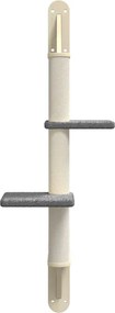 Nástěnné škrabadlo pro kočky se sloupkem tmavě šedé 108 cm 172412