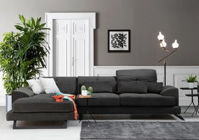 Hanah Home Rohová pohovka FRIDO černá levá 560ARE1110