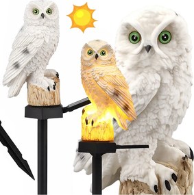 Verk Group SOLÁRNÍ LED LAMPY SOWA ZAHRADNÍ VELKÁ LAMPY ZAHRADNÍ DEKORACE