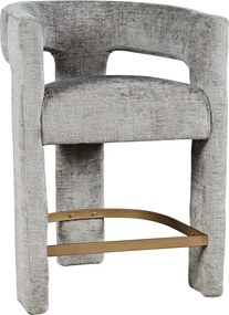 Designová barová židle Leith šedá