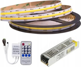 Sada Led pásek Cob Neon 5 m 12 V dálkový ovladač, napájecí zdroj