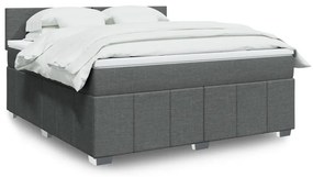 Box spring postel s matrací tmavě šedá 180x200 cm textil 3289441