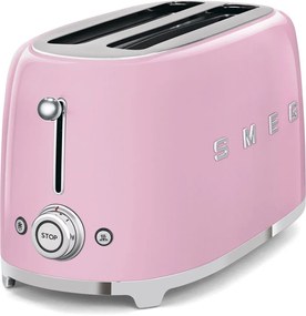 SMEG 50's Retro Style toustovač 4x2, růžový, TSF02PKEU