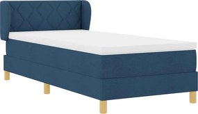 Postel s boxspringem s čelo Modrá 90 x 190 cm textil 3340254