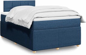 Box spring postel s matrací modrá 120x200 cm textil 3287429
