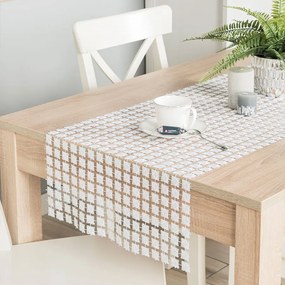 MARKIZETA Jasmínový guipure běhoun, barva bílá 001 s lurexem, velikost 40x140cm 061802/KSP/001/040140/1