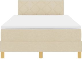 Postel s boxspringem s polštářem Krémová 120 x 190 cm textil 3338984