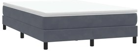 Postel Box Spring bez matrace tmavě šedá 140x210 cm samet 3315826