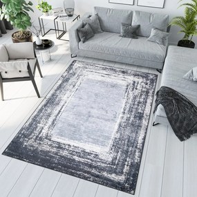 Tmavý trendy koberec s protiskluzovou úpravou Šířka: 80 cm | Délka: 150 cm