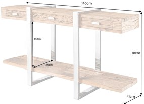 Designová konzola Shark 140 cm teak