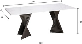 Jídelní stůl Modig M17 180 cm grafit/mramor