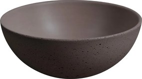 Sapho Sapho, MINOR betonové umyvadlo na desku, průměr 26cm, tmavě hnědá, MR26015