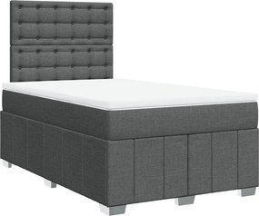 Box spring postel s matrací tmavě šedá 120x200 cm textil 3291650