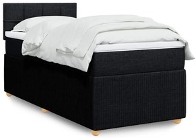 Box spring postel s matrací černá 90x200 cm textil 3287341