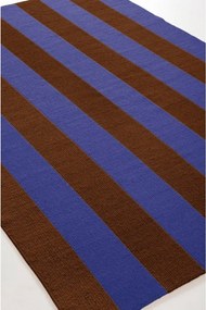 Modrý/hnědý ručně tkaný běhoun s příměsí vlny 80x200 cm Sissel – Jotex