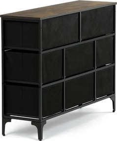 Komoda AUK-W2104 BK, mdf, vícebarevná (103 x 30) cm