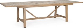 BIZZOTTO Rozkládací zahradní stůl KALIMERA hnědý 212-285x106 cm 0664137