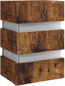 Noční stolek kouřový dub 45 x 35 x 67 cm kompozitní dřevo 326848
