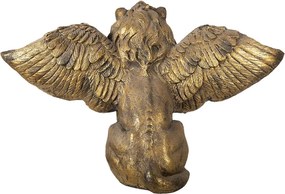 Zlatá antik dekorace socha lev s křídly Lion Gold - 100*50*62 cm
