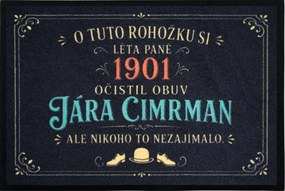 Mercury Flooring, Rohožka Jára Cimrman 40x60 cm, 40x60, černá