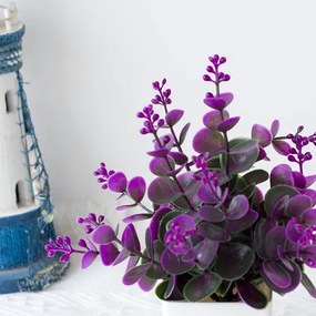 Bytová dekorace - umělá rostlina v květináči - výška 11 cm Barvy: fuchsiová