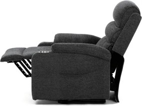 Polohovací křeslo šedé, elektrické TV-S8348 GREY2