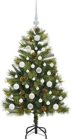 Umělý sklopný vánoční stromeček s kužely Zelená 120 cm 3395074