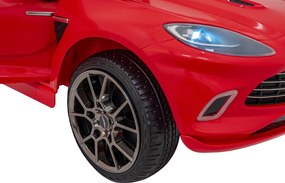 Ramiz Elektrické autíčko Aston Martin DBX pro děti červené + dálkové ovládání + EVA kola + pásy + plynulý start + audio LED