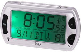 JVD Rádiem řízený stříbrný digitální budík JVD RB358