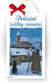 VNC Lada Dřevěná cedule Ponocný Josef Lada