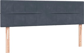 Box spring postel s matrací tmavě šedá 160x210 cm samet 3317530