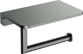 OMNIRES Modern Project - Držák toaletního papíru s poličkou, kartáčovaný grafit MP60511GR