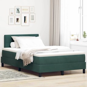 Postel s boxspringem s matrací Tmavě zelená 120 x 200 cm samet 3339101