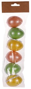 Vajíčko plastové, perleťové barvy, 6cm. Cena za sáček (6ks) VEL7011