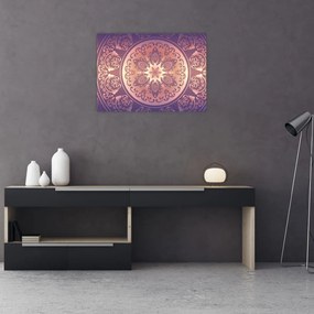 Obraz - Mandala na fialovém gradientu (70x50 cm)