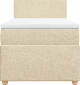 Box spring postel s matrací krémová 80 x 200 cm textil 3288805