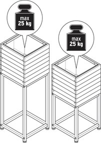 Tchibo - Stojany na květináče »Elin« - barva: černá