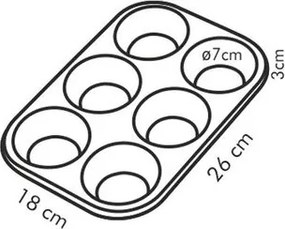 TESCOMA Forma 6 muffinů DELÍCIA 26 x 18 cm